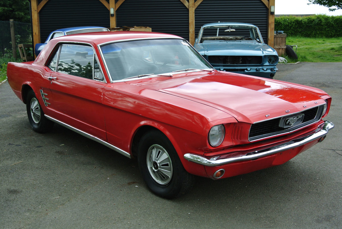 SOLD: 1966 Red Ford Mustang V8 Auto Coupe PROJECT - Oakwood Classics