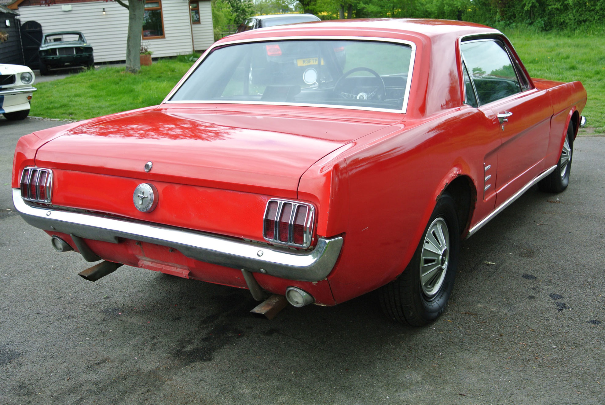SOLD: 1966 Red Ford Mustang V8 Auto Coupe PROJECT - Oakwood Classics