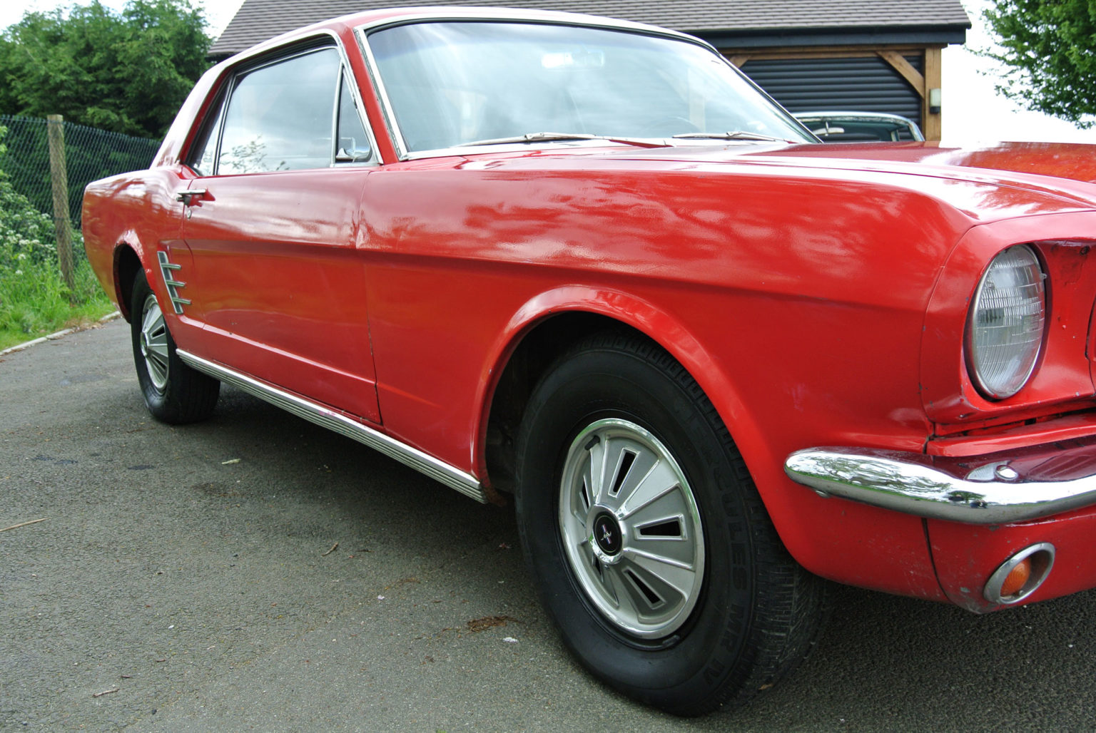 SOLD: 1966 Red Ford Mustang V8 Auto Coupe PROJECT - Oakwood Classics