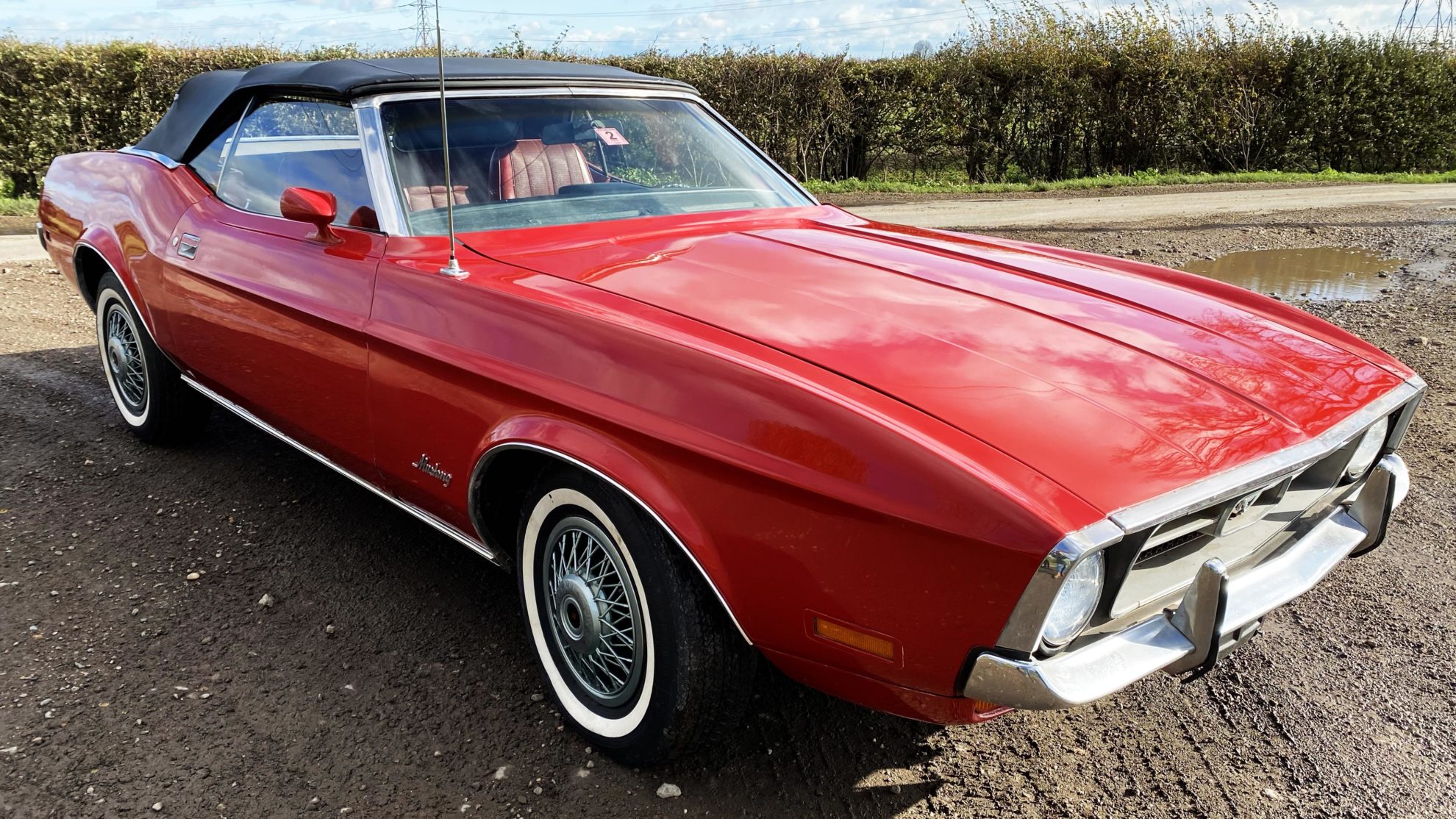 1972 Ford Mustang Convertible Red Auto V8 PROJECT - Oakwood Classics