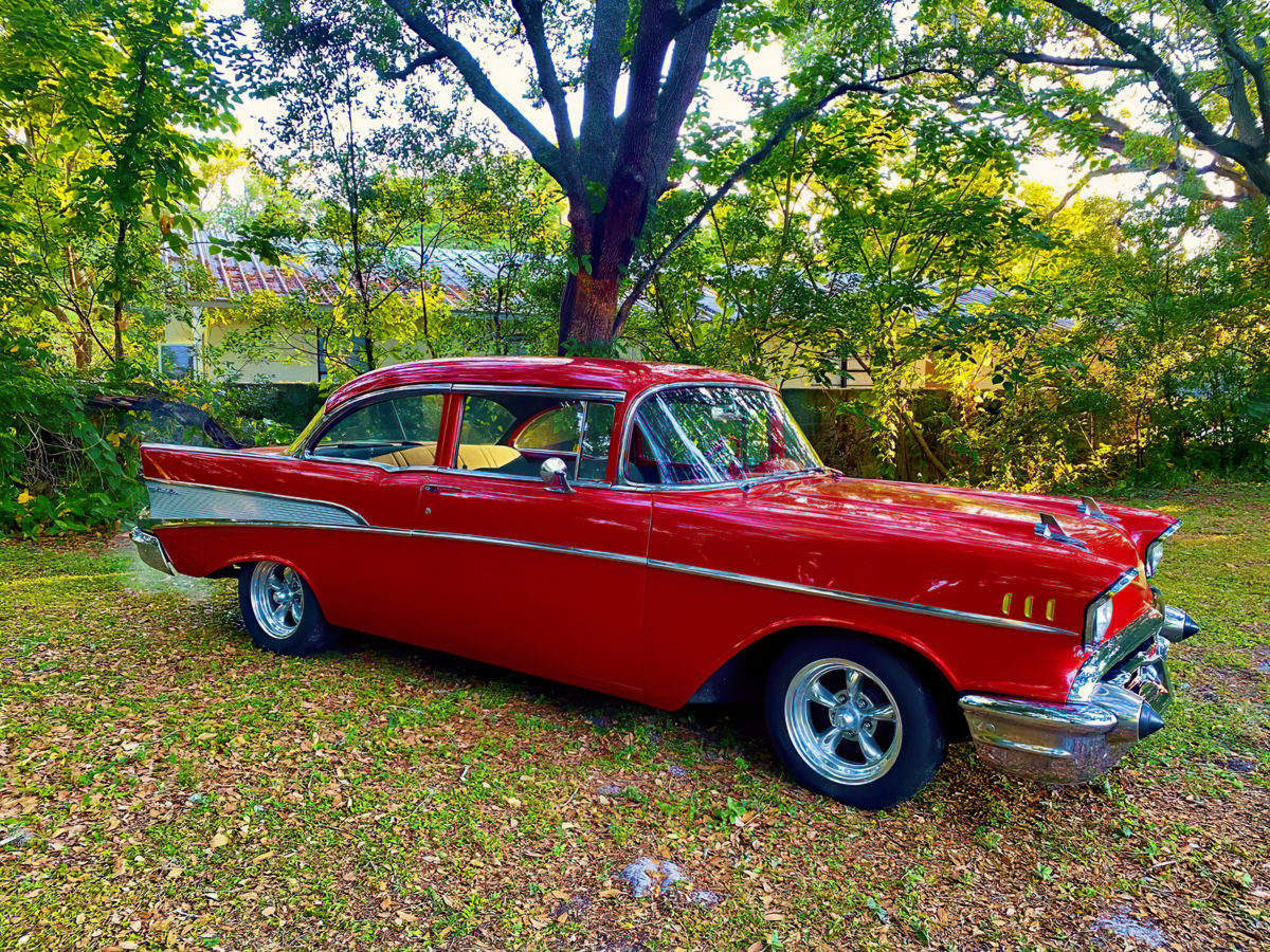 1957 Red Chevrolet Bel Air 2-Door Post - Oakwood Classics